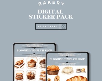 Goodnotes Stickers | Food Digital Stickers | Digital Bakery Sticker ...