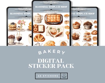 Goodnotes Stickers | Food Digital Stickers | Digital Bakery Sticker ...