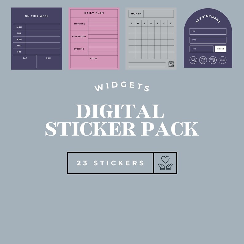 Goodnotes Stickers Neutral Planner Stickers and Widgets Digital ...
