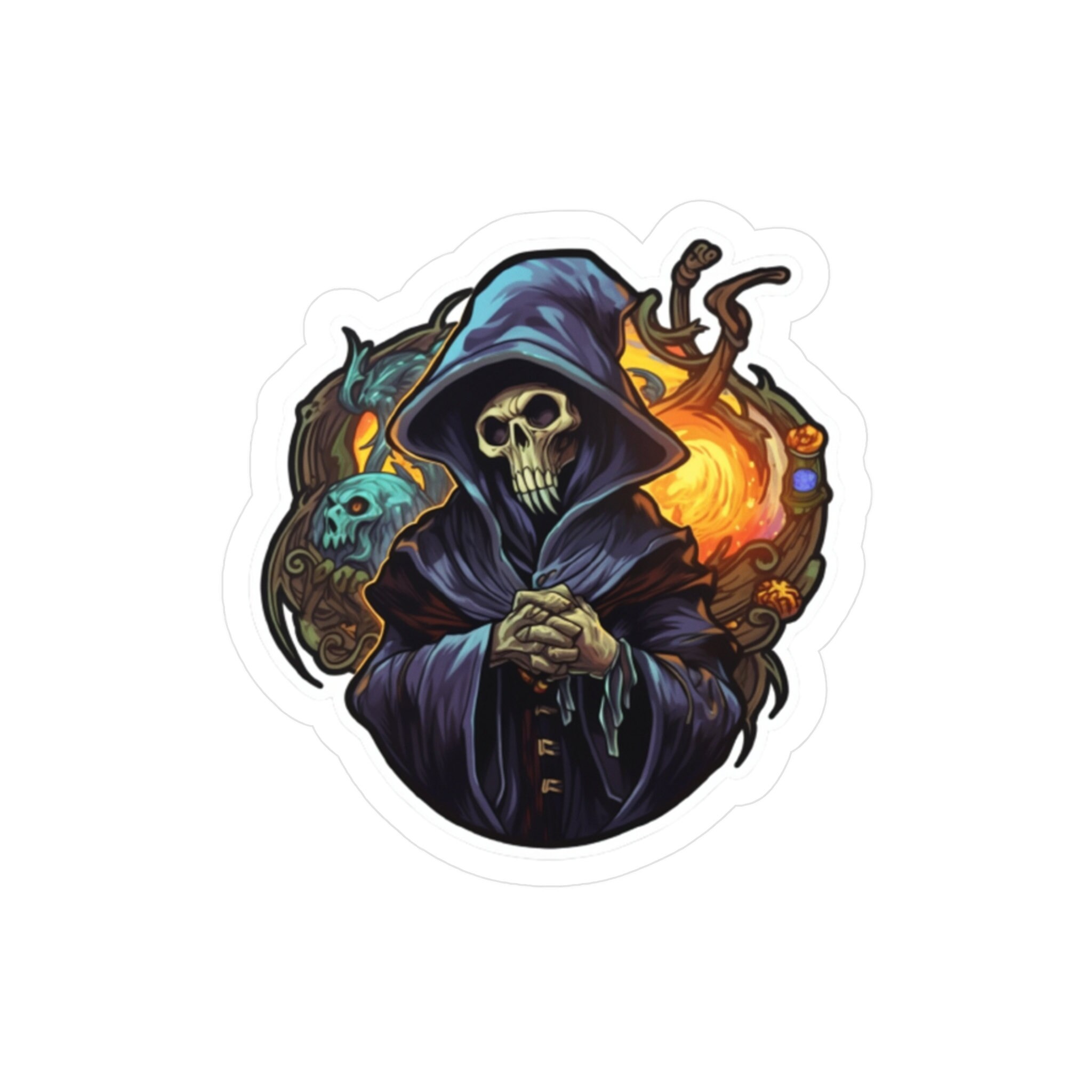 Warlock Skeleton Vinyl Decal Sticker - Etsy