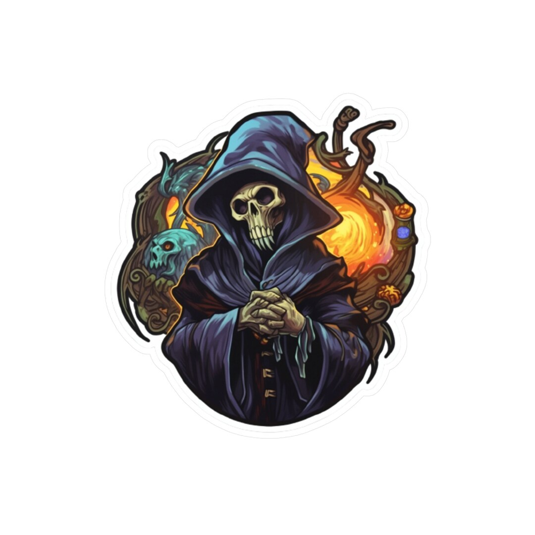 Warlock Skeleton Vinyl Decal Sticker - Etsy