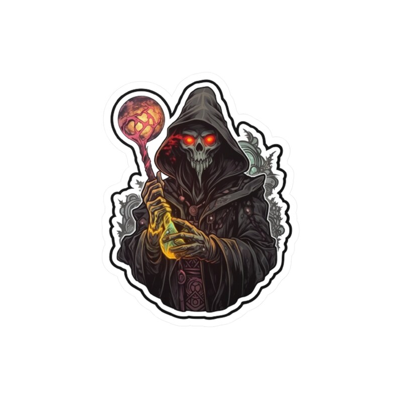 Warlock Skeleton Vinyl Decal Sticker - Etsy