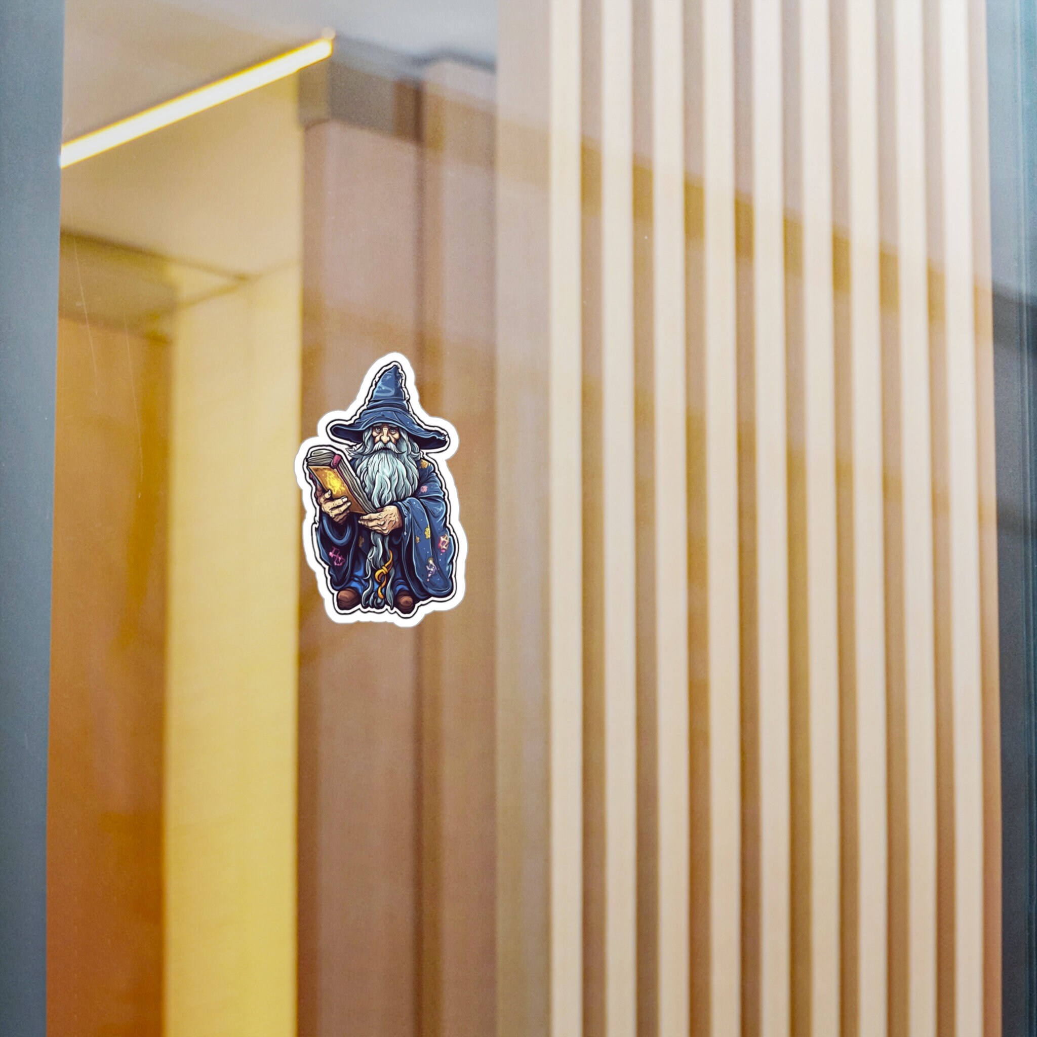 Wizard With Book Vinyl Decal Sticker - Etsy