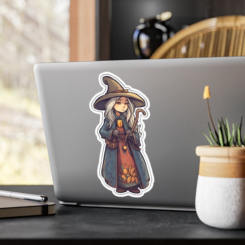 Cute Witch/wizard Vinyl Decal Sticker - Etsy