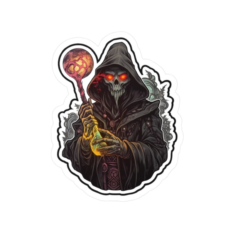 Warlock Skeleton Vinyl Decal Sticker - Etsy