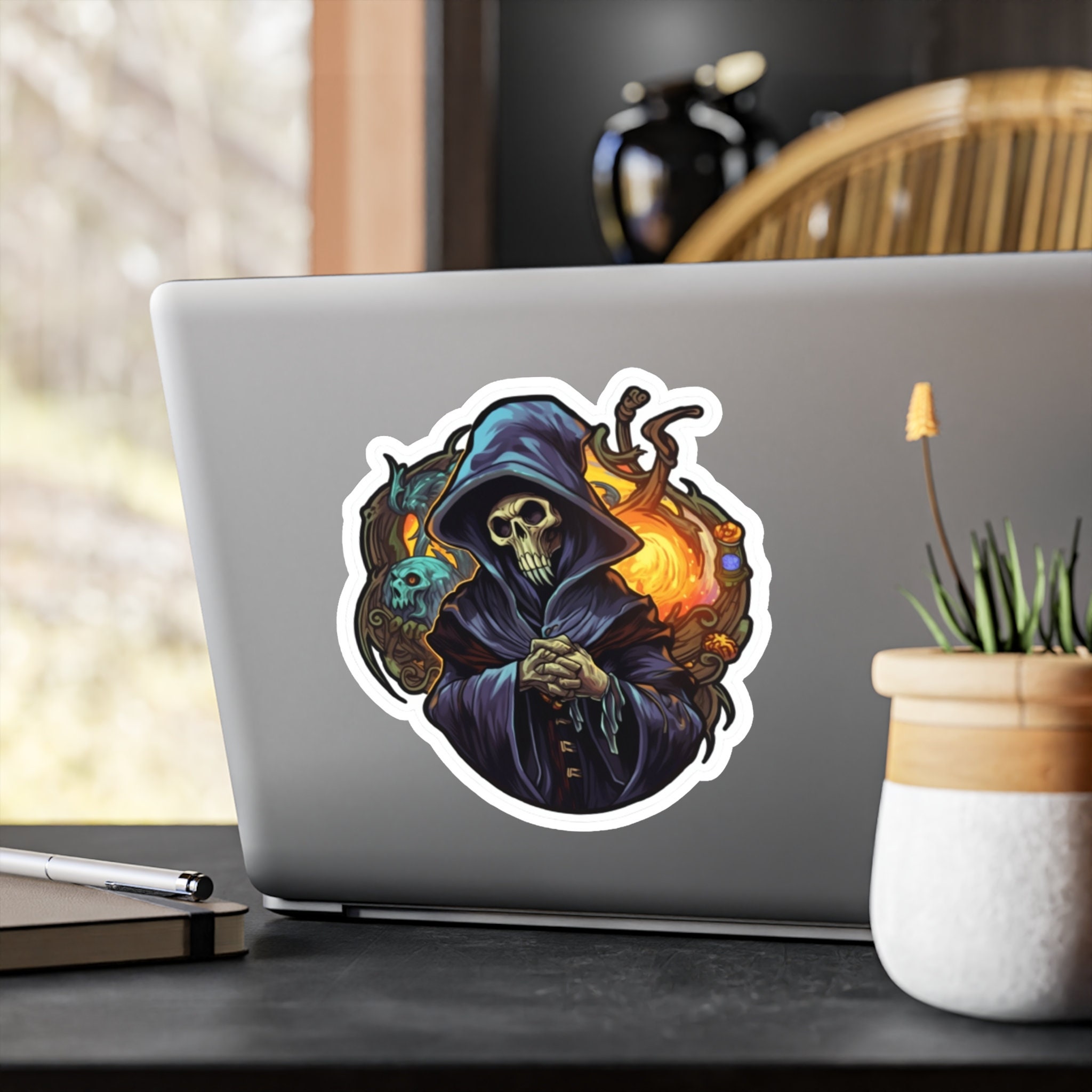 Warlock Skeleton Vinyl Decal Sticker - Etsy