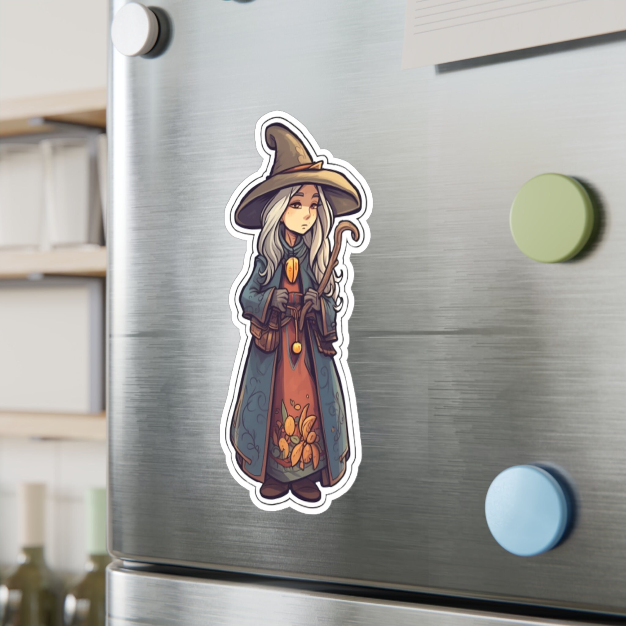 Cute Witch/wizard Vinyl Decal Sticker - Etsy