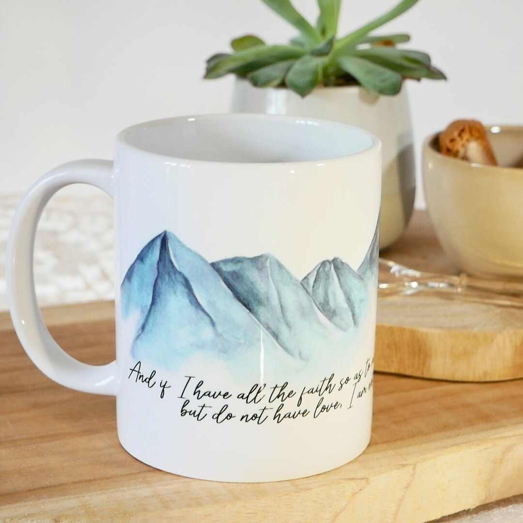 Blue Mountains Cup / Cup With Bible Verse - Etsy