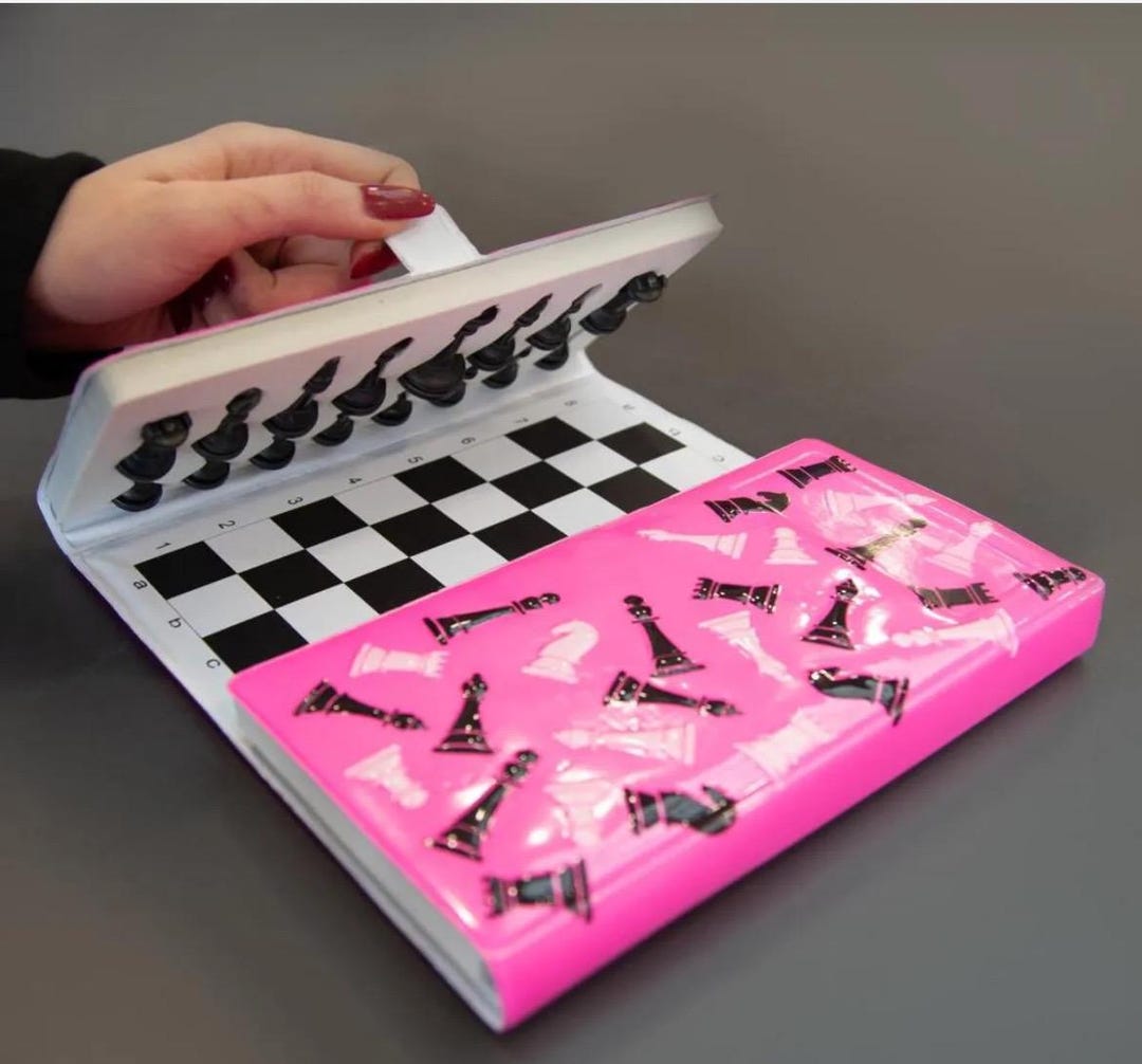 Kids Chess Set, Gift for Girls, Pink Chess, Portable Chess Set, New ...