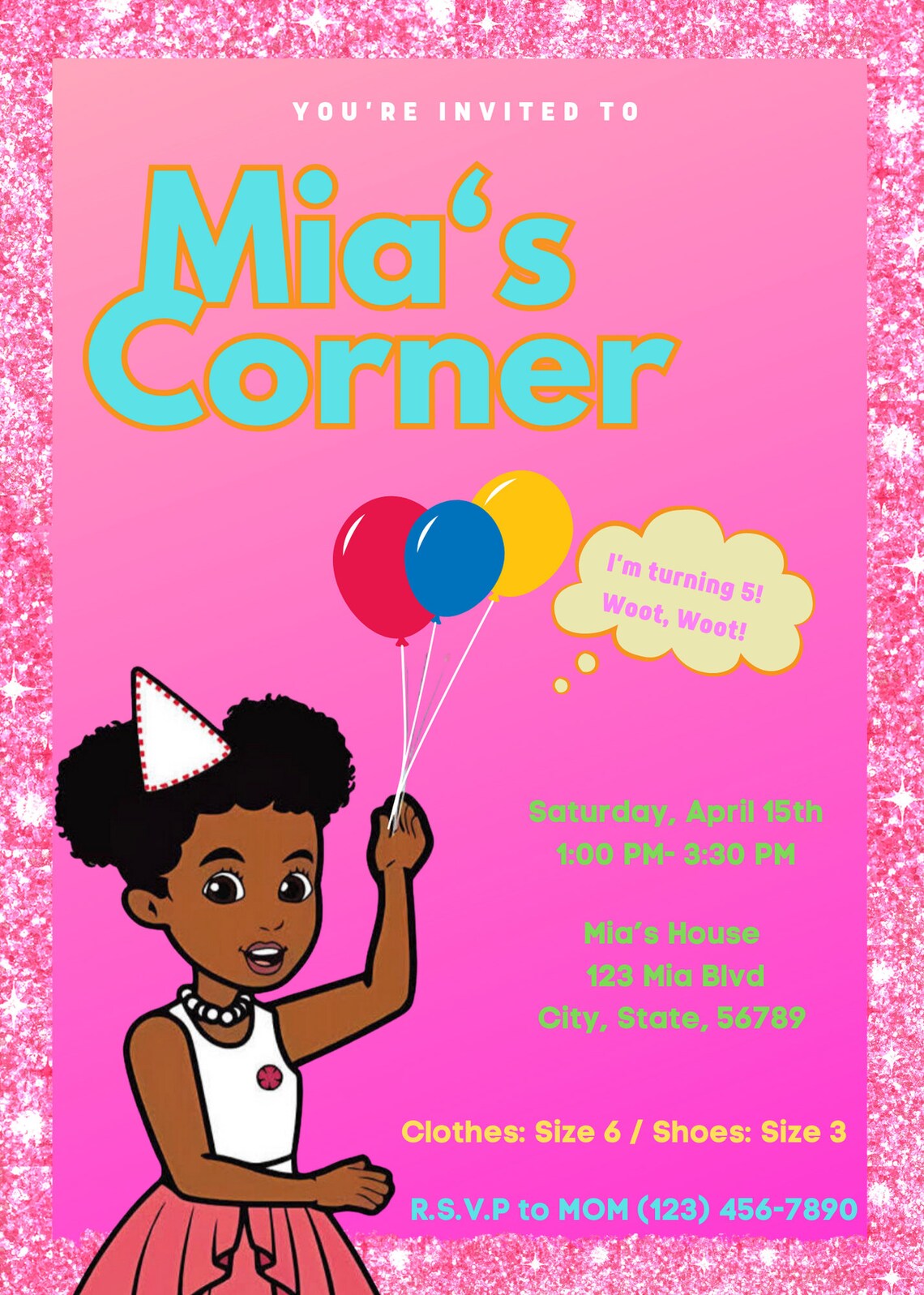 Gracie’s Corner Birthday Invitation - Etsy