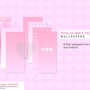 Pink Marble Hearts App Icon Pack Iphone IOS & Android Cute - Etsy
