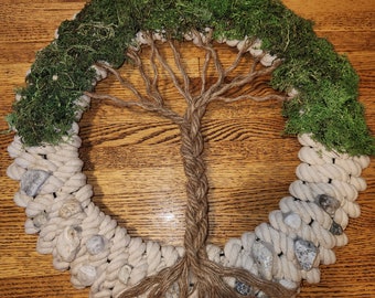 Tree of Life W/ Braided Wood Knots . Flowering Tree of Life LARGE ...