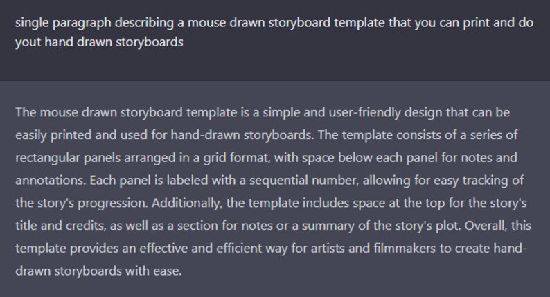 Storyboard Template - Etsy