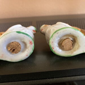 Cat on Chicken Bizarre Salt and Pepper Shakers, Pair Strange Gilded Cat ...