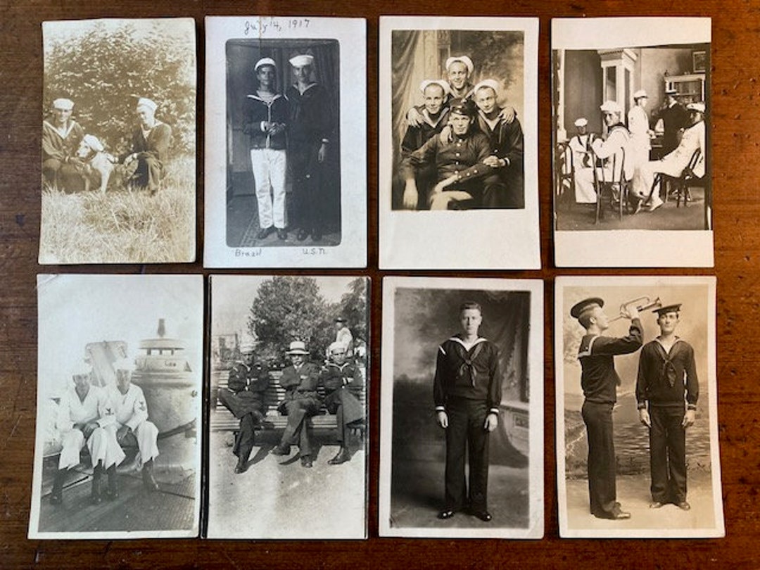 15 U.S. Navy Postcards1910-1940's: Linens and Real Photosboys on Leave ...
