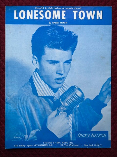Ricky Nelson Lonesome Town, Just A Little Too Much: 2 Sheets in ...