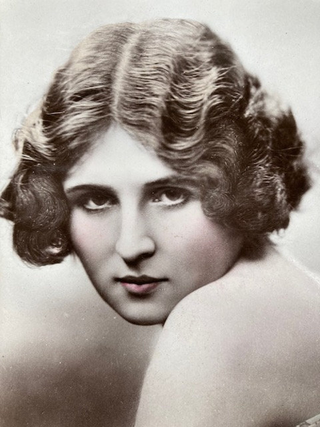 3 Tinted Pretty Lady Postcards, Lilywhite Embroidery, Made in England ...