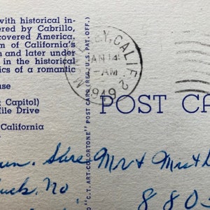 Large Letter Postcard Original MONTEREY, California--curt Teich Linen ...