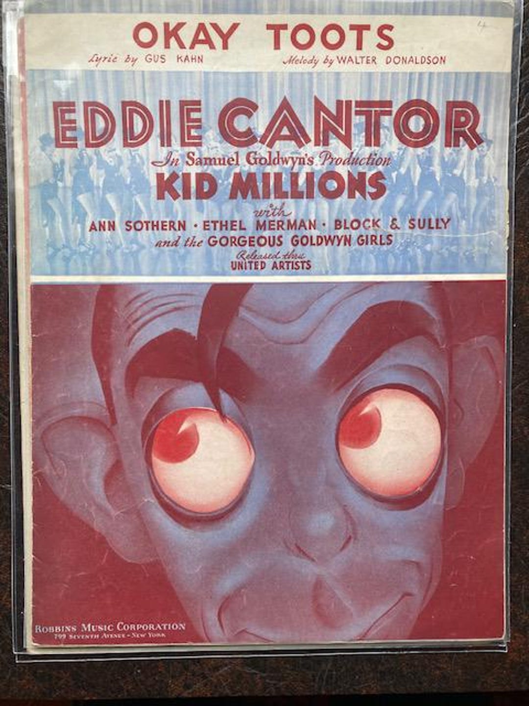 4 Eddie Cantor Sheet Music: Busby Berkeley, Ruth Etting, Ethel Merman ...