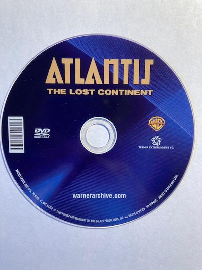 Atlantis, the Lost Continent DVD George Pal Production, DVD Disc Only, Anthony Hall, John Dall ...