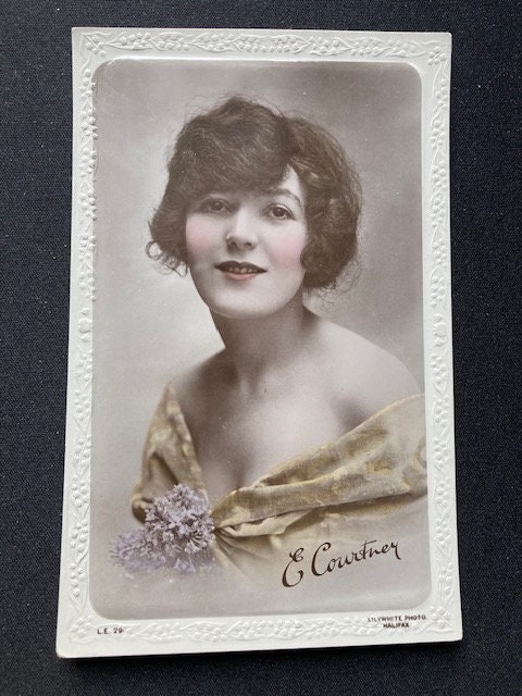 3 Tinted Pretty Lady Postcards, Lilywhite Embroidery, Made in England ...