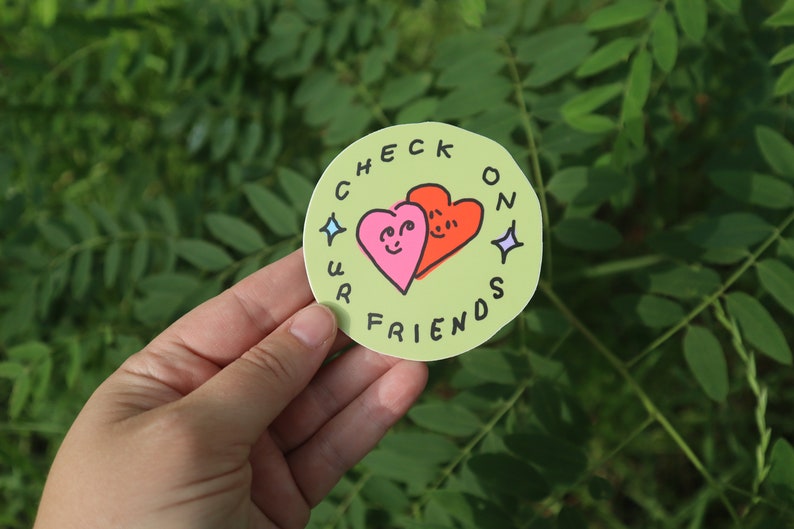 Check on Ur Friends Sticker - Etsy