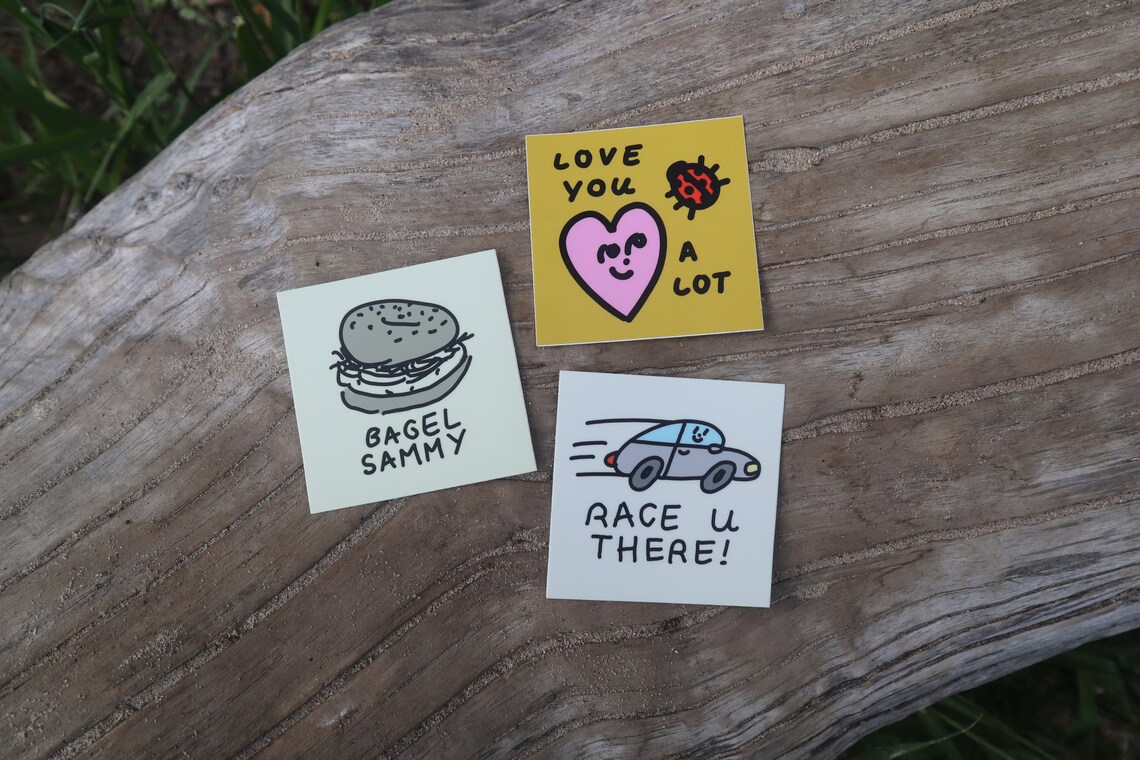 BAGEL SAMMY Sticker of a Sandwich - Etsy