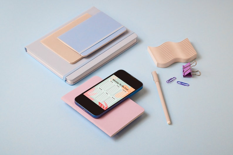 Cute Flower Pattern Weekly To-do List Digital Download - Etsy