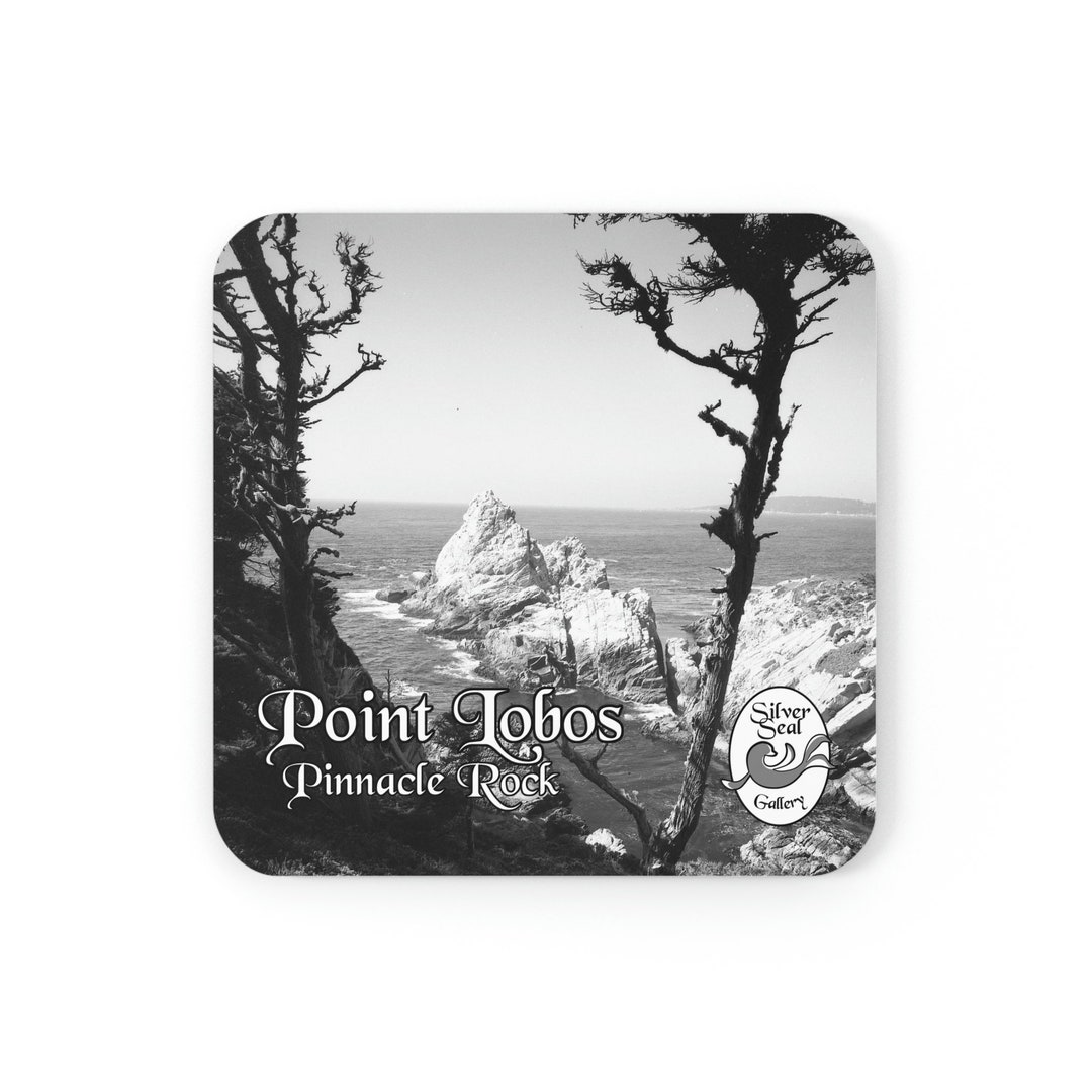 Pinnacle Rock at Point Lobos Black and White Photo on Cork Backed ...