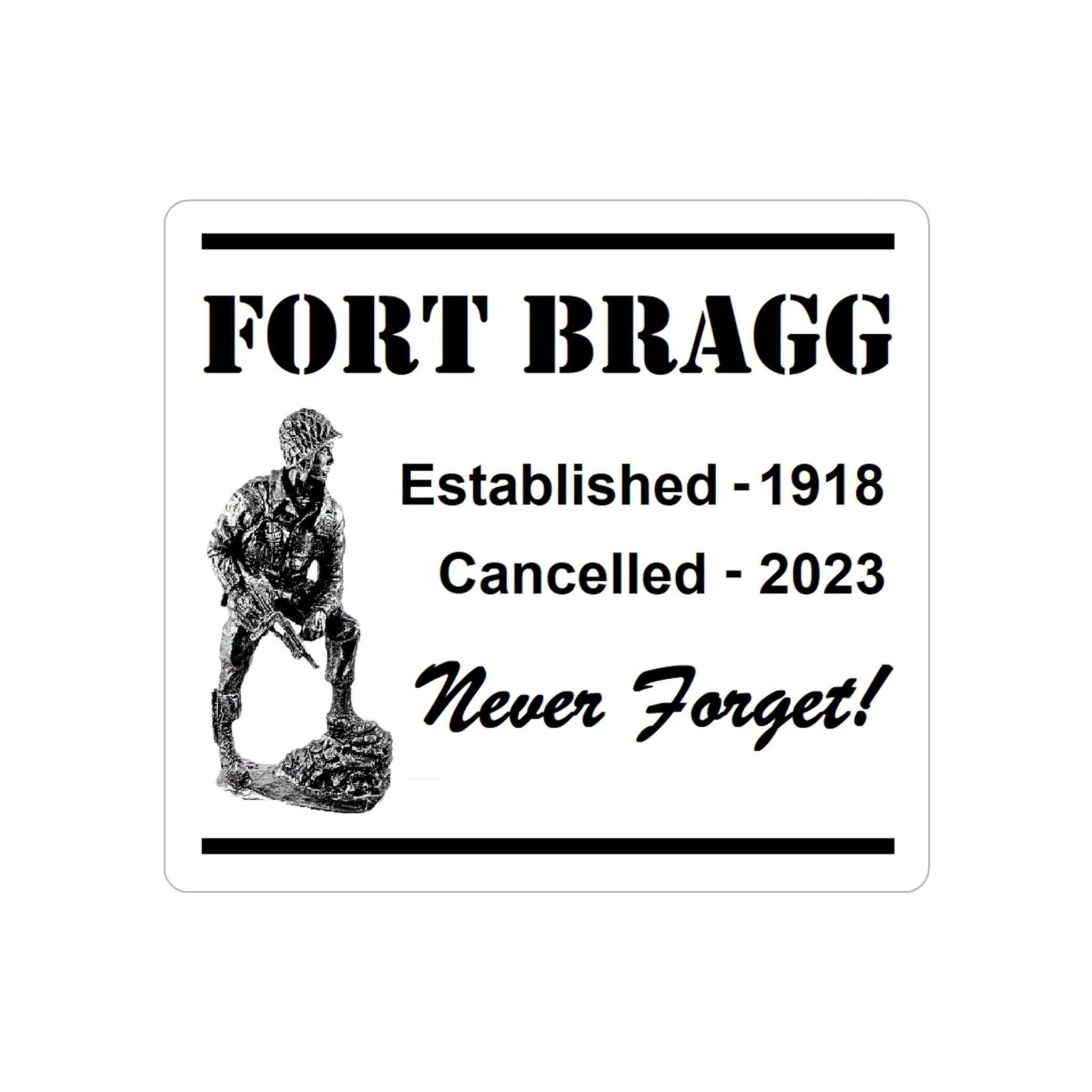 Fort Bragg, Never Forget - Transparent Outdoor Stickers - Etsy