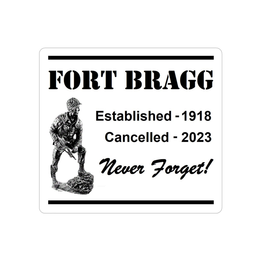 Fort Bragg, Never Forget - Transparent Outdoor Stickers - Etsy