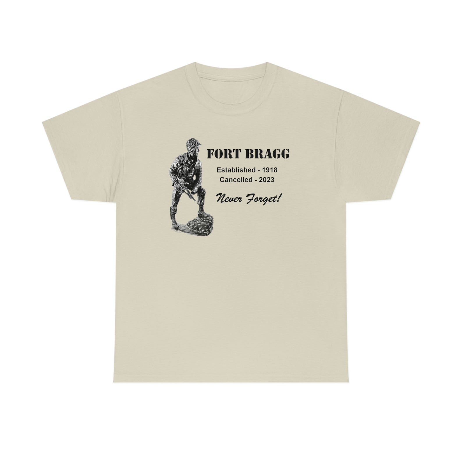Fort Bragg "never Forget" T-shirt - Etsy