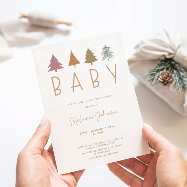 December Baby Shower Invitation - Etsy