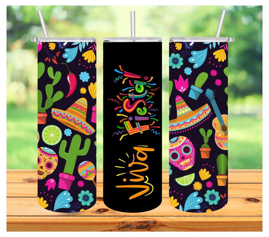 VIVA FIESTA 20 Oz Skinny Tumbler Digital Wrap - Etsy