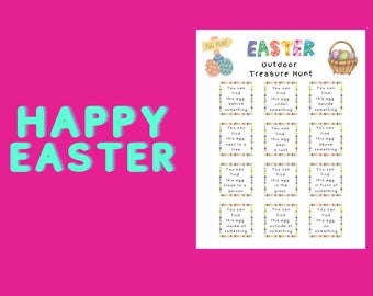 Outdoor Easter Scavenger Hunt Printable Easter Treasure Hunt Easter Egg ...
