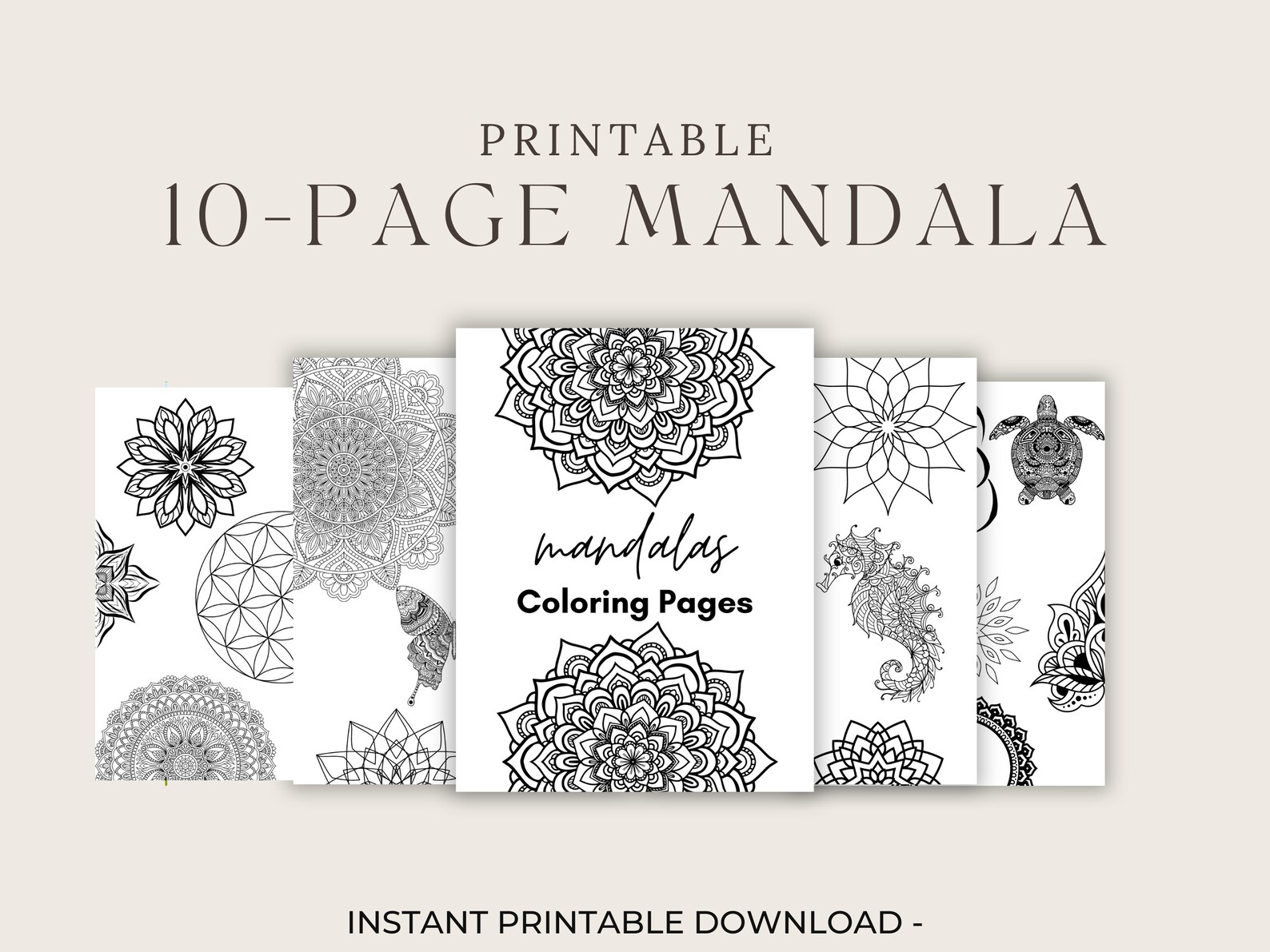 Mandala Coloring Page, Printable Coloring Pages, Relaxing Coloring ...