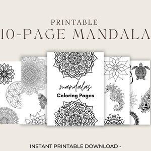 Mandala Coloring Page, Printable Coloring Pages, Relaxing Coloring ...