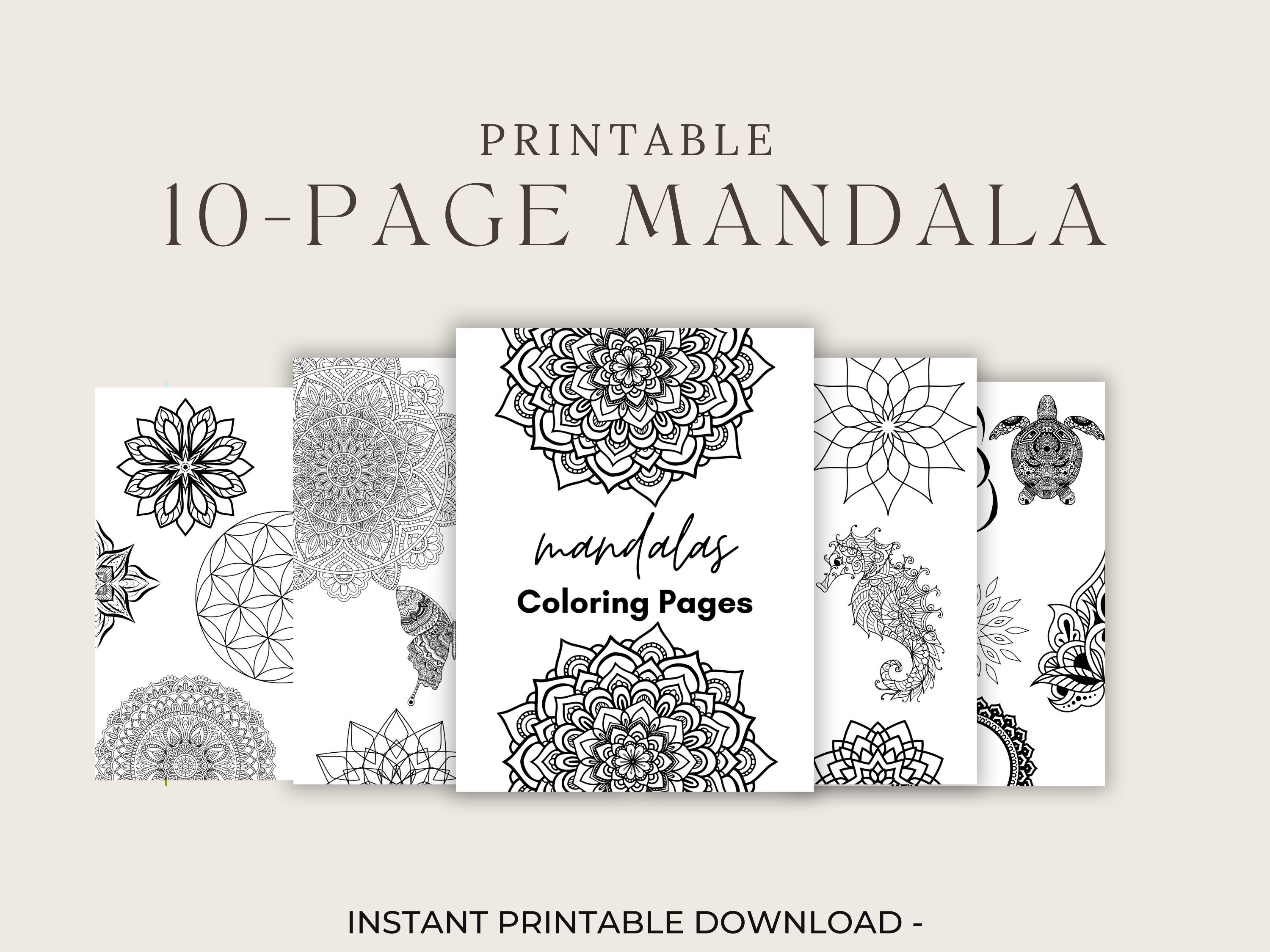 Mandala Coloring Page, Printable Coloring Pages, Relaxing Coloring ...