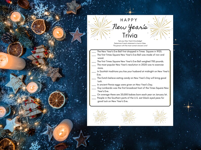 New Years Eve Party Games, Printable Family Games, New Year Activity ...
