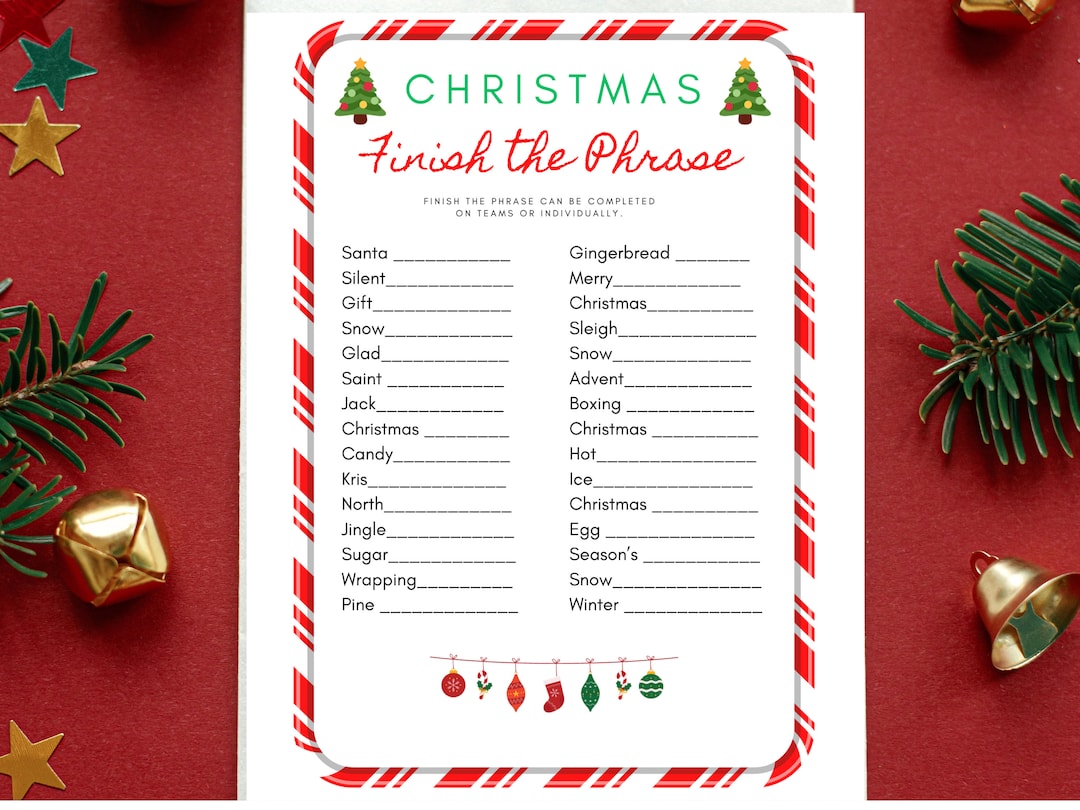 Printable Christmas Games, Christmas Games, Christmas Family Games ...