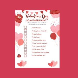 Valentine's Day Printable Digital Valentine's Day Printable Activity ...