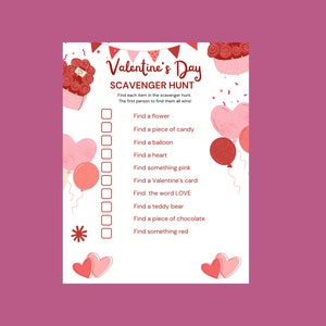 Valentine's Day Printable Digital Valentine's Day Printable Activity ...