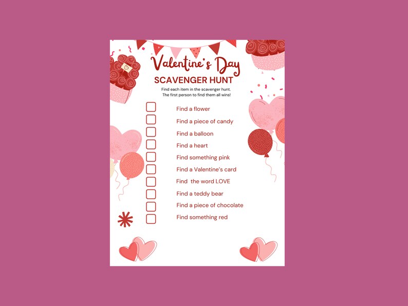 Valentine's Day Printable Digital Valentine's Day Printable Activity ...