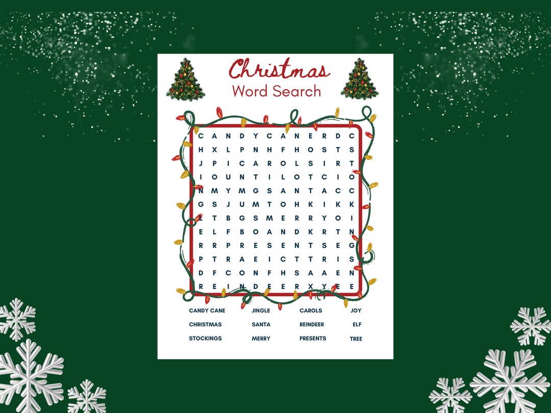 Printable Christmas Game, Christmas Word Search, Christmas Party Games ...
