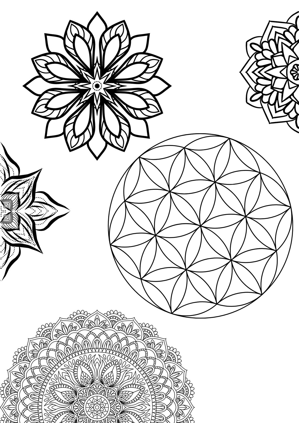 Mandala Coloring Page, Printable Coloring Pages, Relaxing Coloring ...