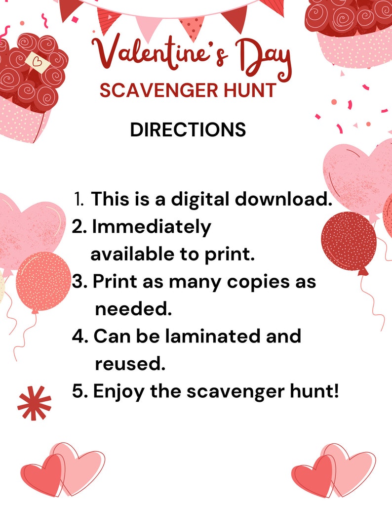 Valentine's Day Printable Digital Valentine's Day Printable Activity ...