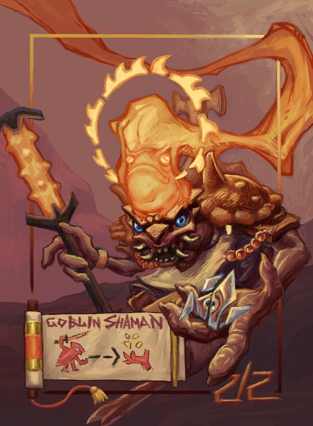 Goblin Shaman Token - Magic Style Token, Mtg Custom Token, Fantasy Art ...