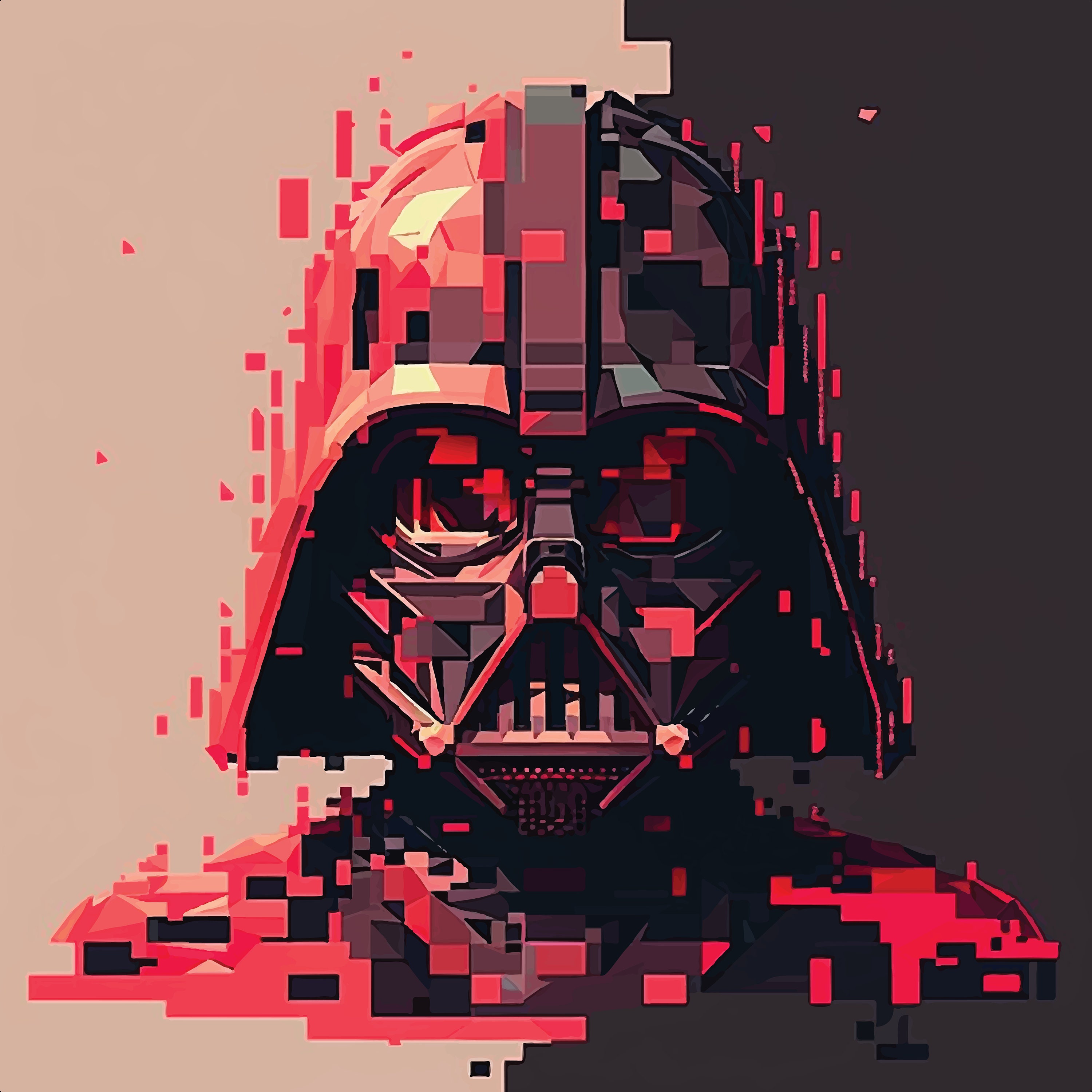 Star Wars Darth Vader Pixel Art Digital Print - Etsy