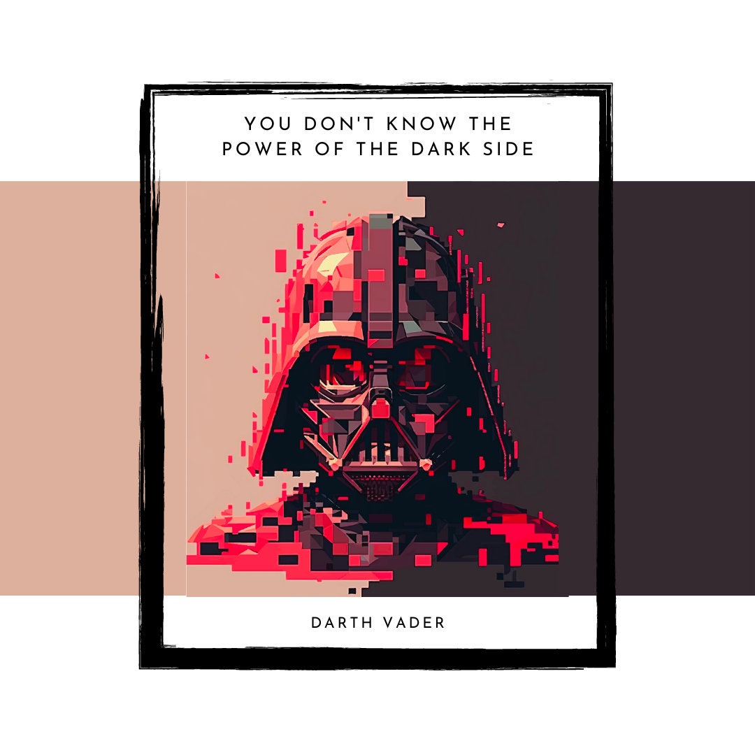 Star Wars Darth Vader Pixel Art Digital Print - Etsy