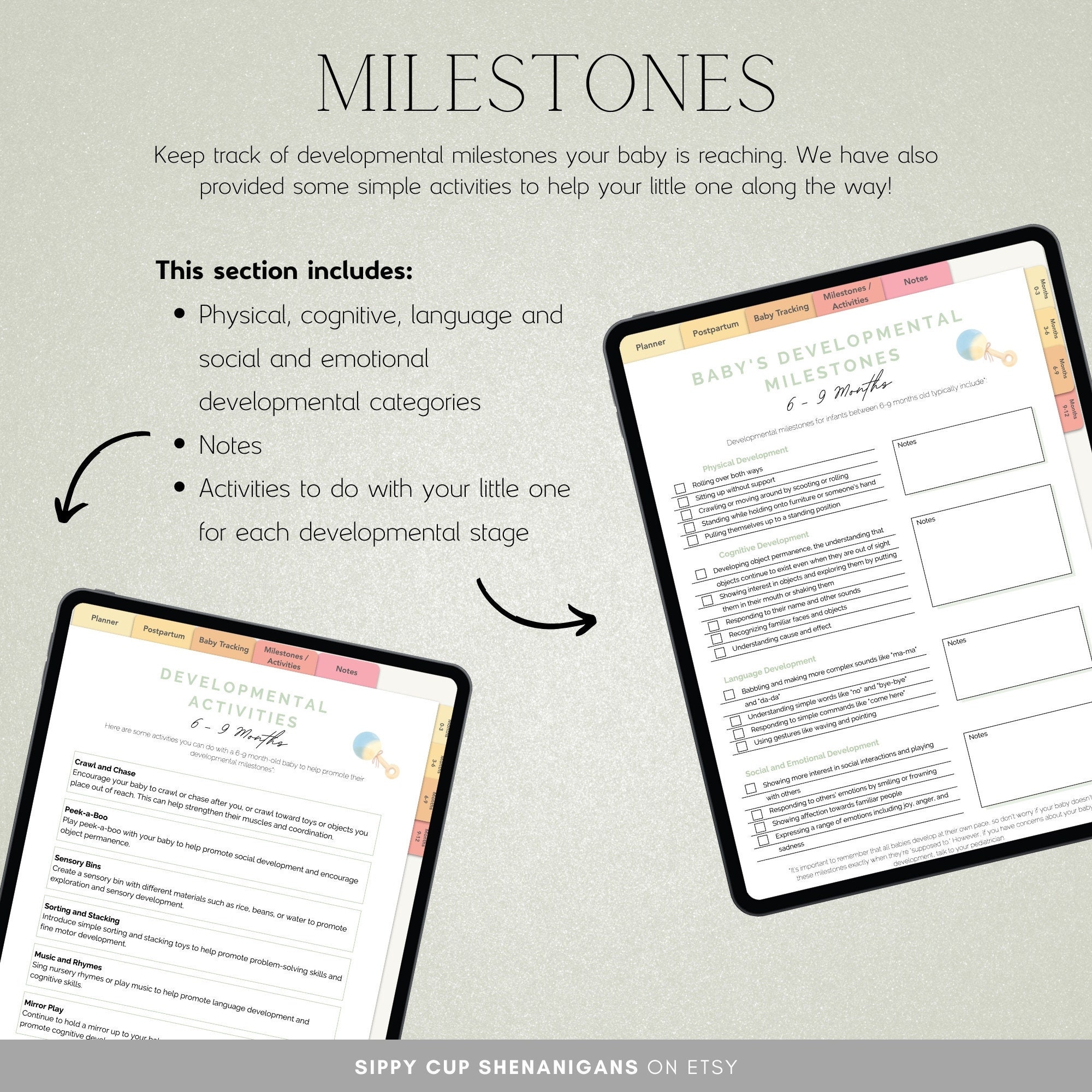 Postpartum Digital 2024 Planner | Postpartum Support | Baby Tracker ...